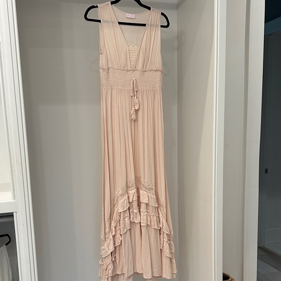 Pink Lily | Dresses | Pink Lily Small Blush Maxi Dress Like New | Poshmark